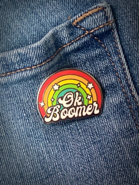 OK boomer enamel lapel pin | Etsy