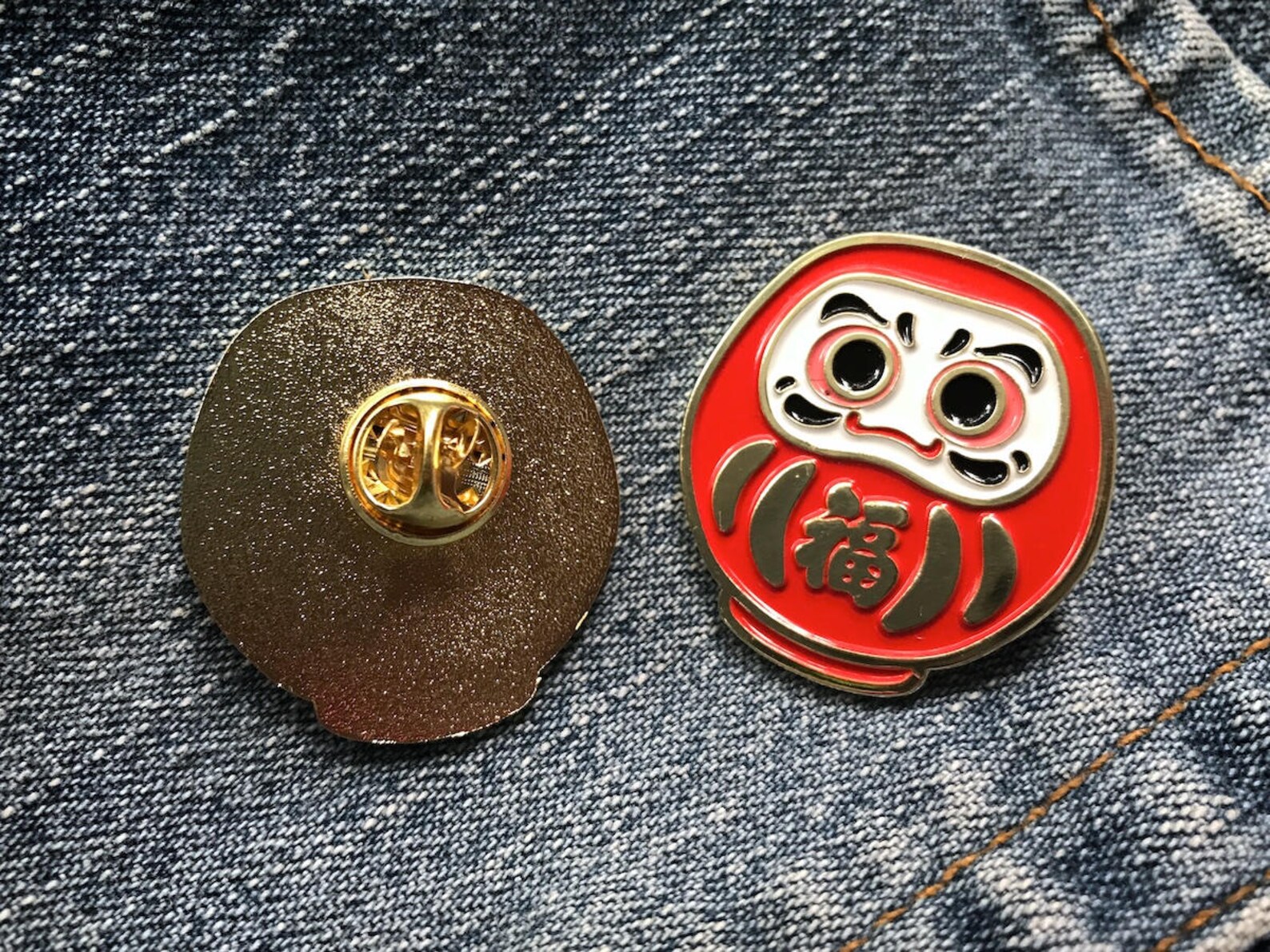 Daruma Enamel Lapel Pin - Etsy