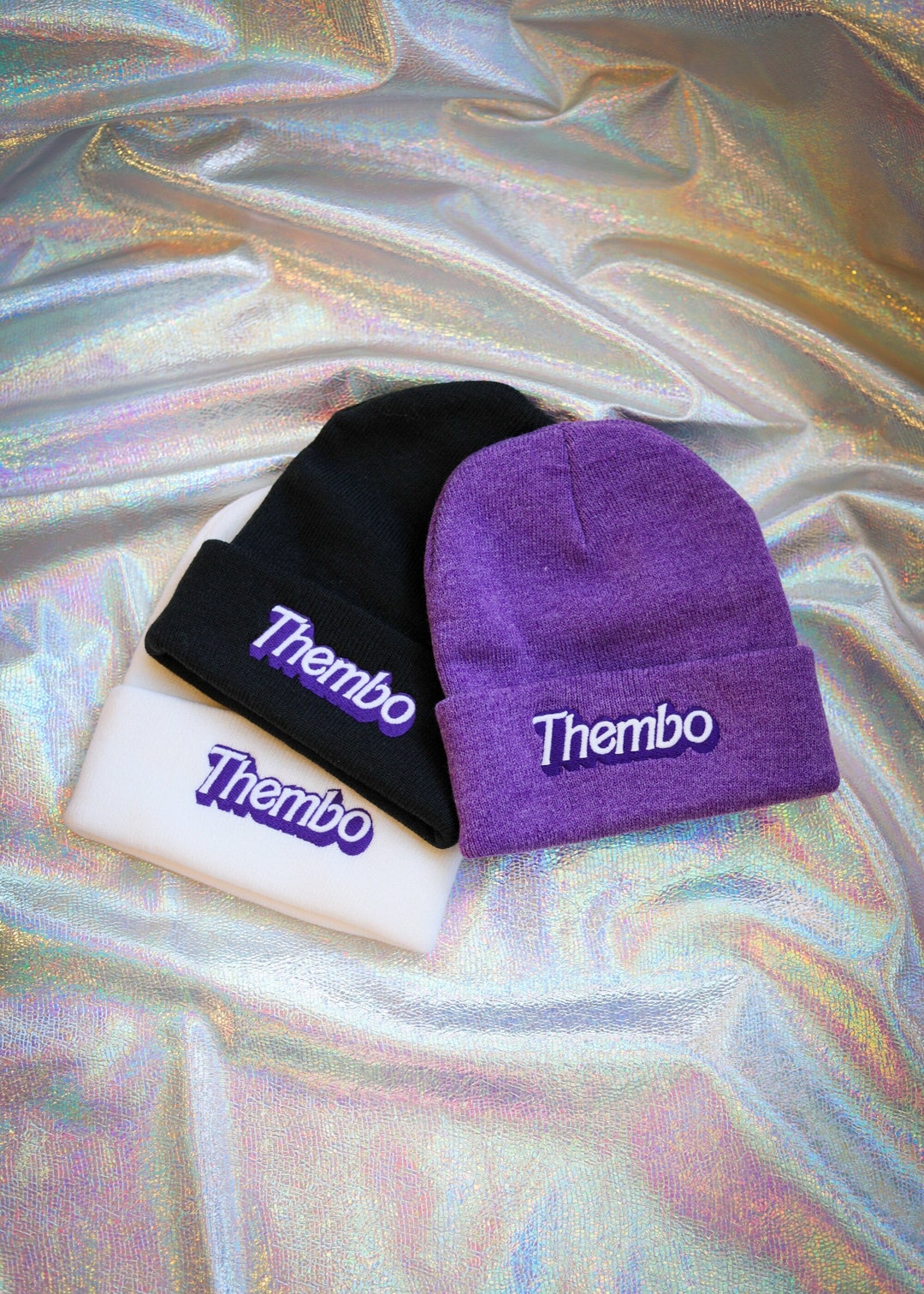 Thembo Embroidered Beanie (3 Hat Options) - Etsy