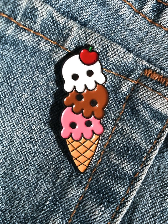Octopus Ice Cream Enamel Lapel Pin - Etsy