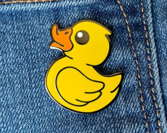 Duck Enamel Pin Rubber Duck Pin Rubber Ducky Enamel Pin Duck Badge Cute ...