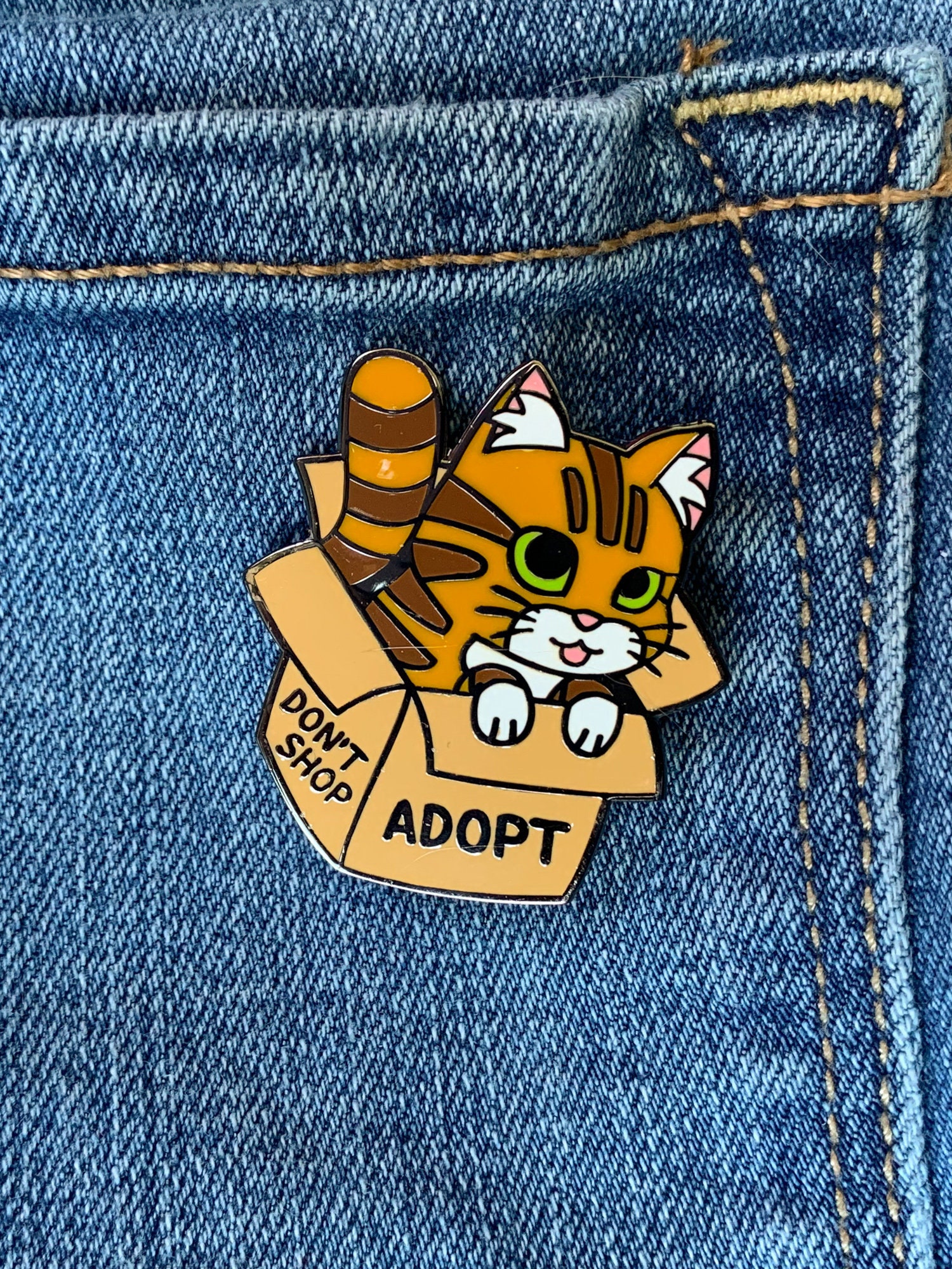 Orange Tabby Cat Enamel Pin | Etsy