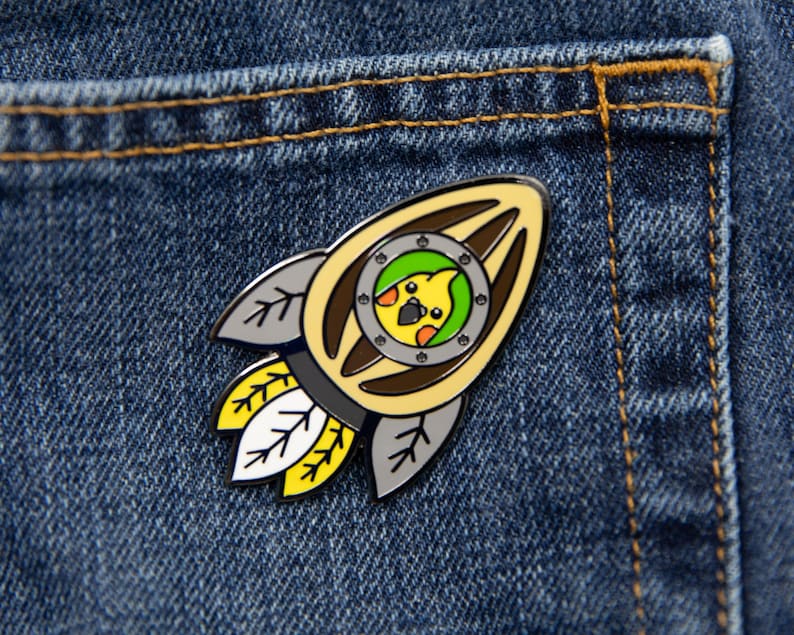 Birb Rocket Enamel Lapel Pin - Etsy