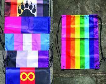 Progress Pride Flag Drawstring Bag Pride Parade Bag Pride - Etsy