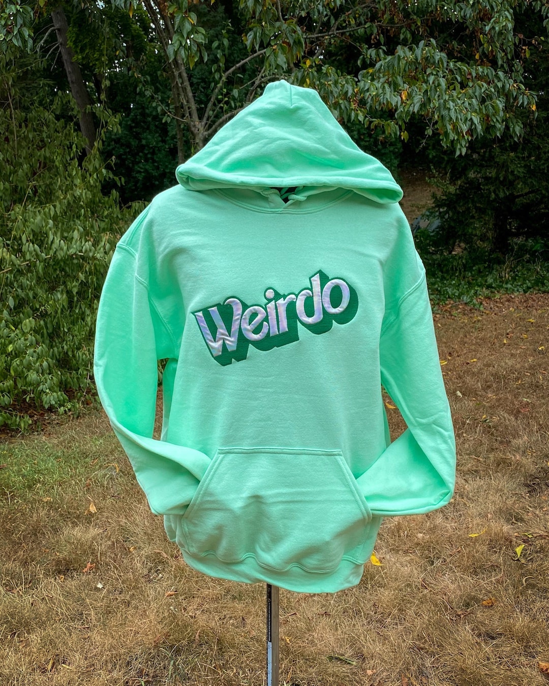 Weirdo Embroidered Hoodie - Etsy