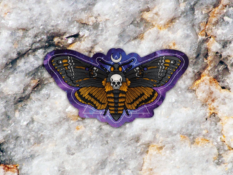 Death Hawk Moth Vinyl Sticker Decal - Etsy