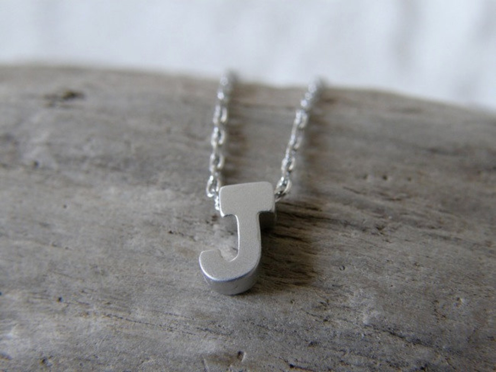 Personalized Necklace, Tiny Letter J Necklace, Alphabet Necklace ...