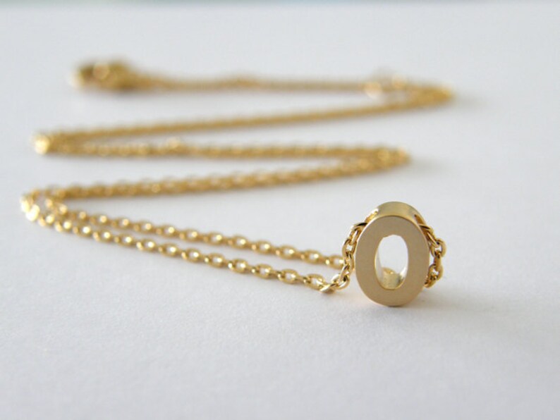 Personalized Gold Initial Letter O Necklace, Wedding Jewelry ...