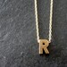 Gold Initial Letter R Necklace, Personalized Necklace, Wedding Jewelry ...