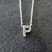 Silver Initial Letter P Necklace, Personalized Necklace, Initial ...