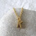Tiny Gold Initial Letter K Necklace, Gold Initial, Personalized ...