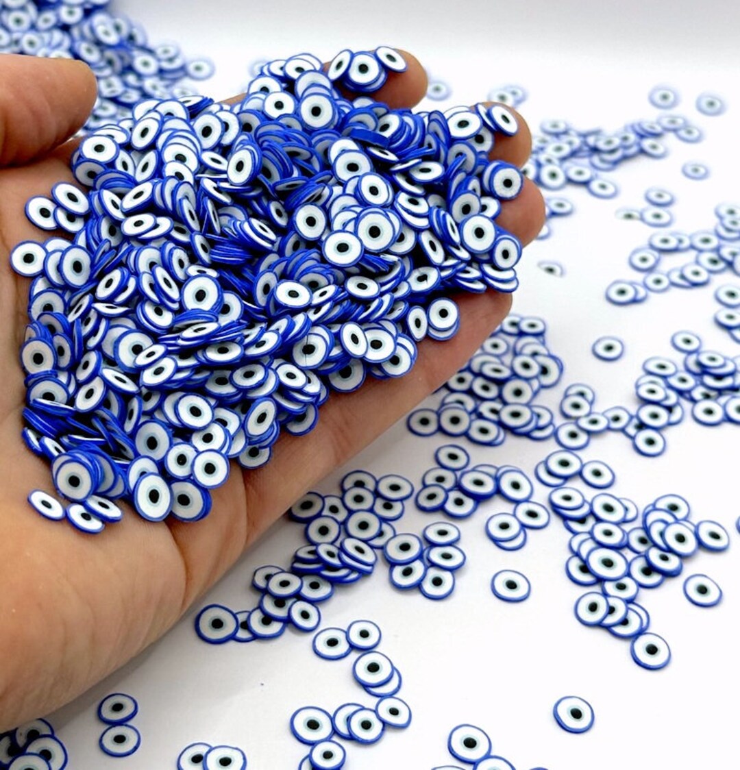 EVIL EYE WHITE Evil Eyes Clay Mix for Slime Fake Sprinkles - Etsy