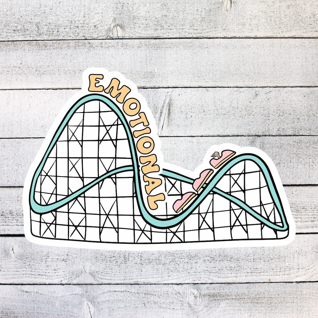 Emotional Roller Coaster Sticker, Sticker, Stickers, Cute Stickers ...