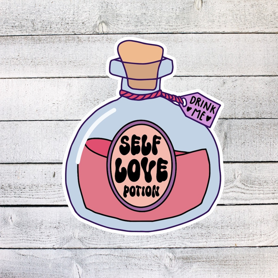 Self Love Potion Sticker, Sticker, Stickers, Cute Stickers, Water ...