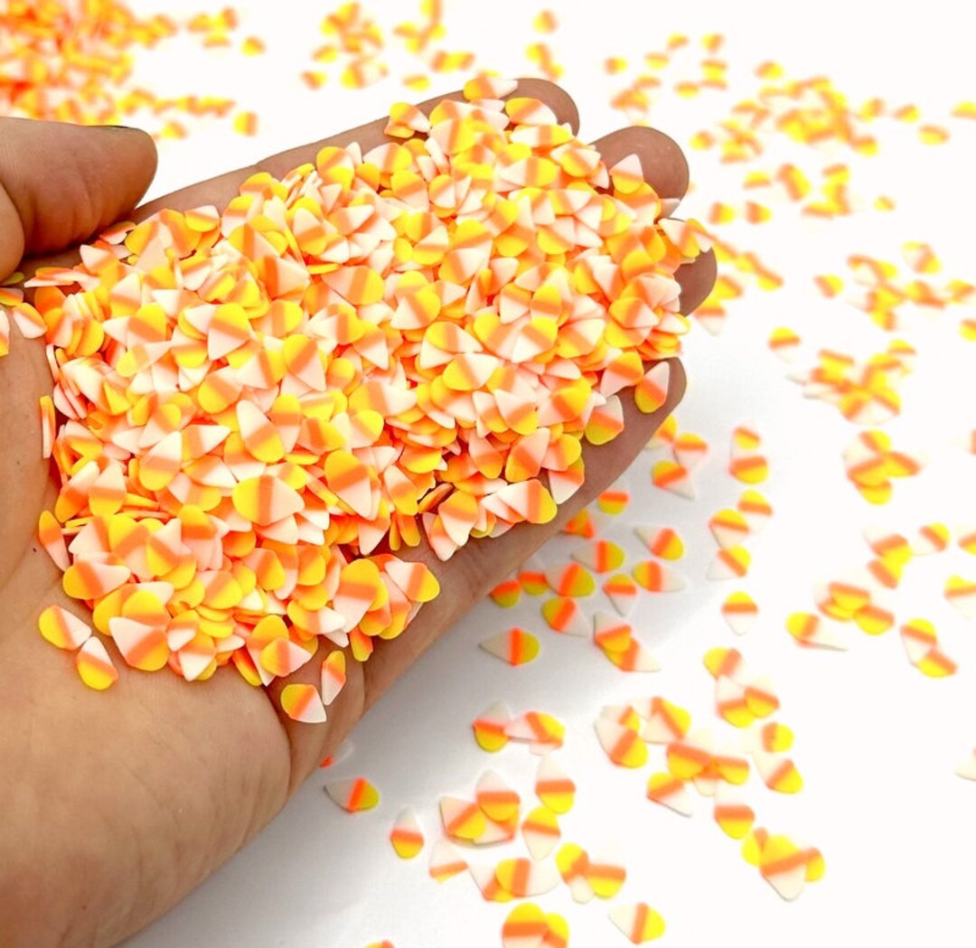 HALLOWEEN CANDY CORN Candy Corn Orange Yellow Candy Clay Mix - Etsy