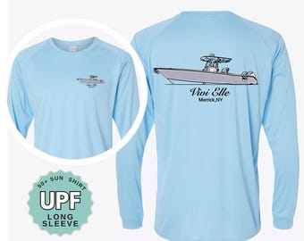 Custom Performance Boat Shirt - Long Sleeve ARTWORK INCLUDED - Etsy