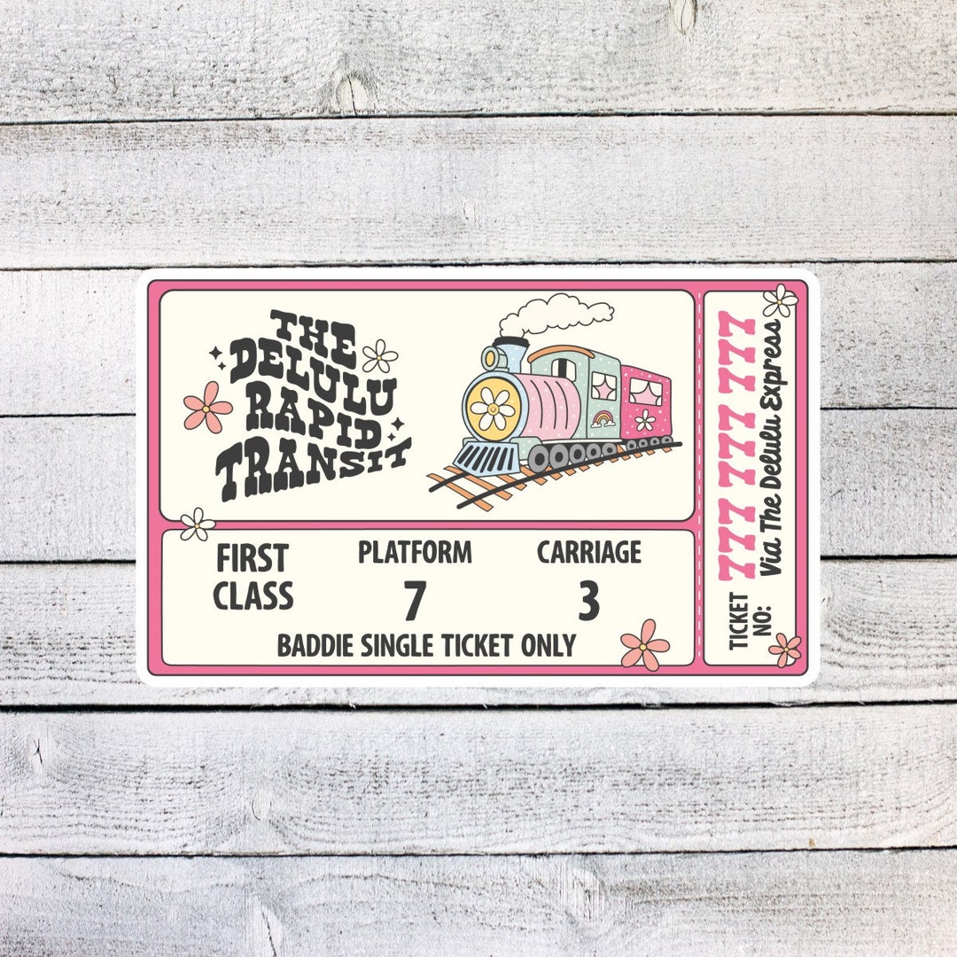 The Delulu Rapid Transit Sticker, Sticker, Stickers, Cute Stickers ...