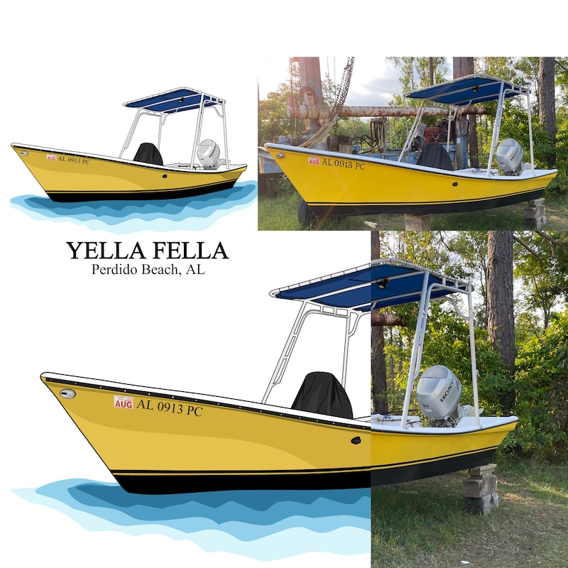 Boat Artwork on Tshirt - Etsy