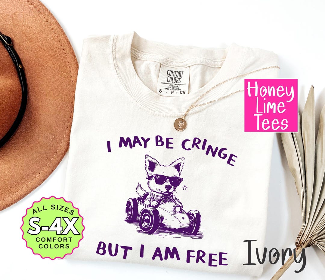 Retro Style T-shirt | I May Be Cringe but I Am Free | Minimalist ...