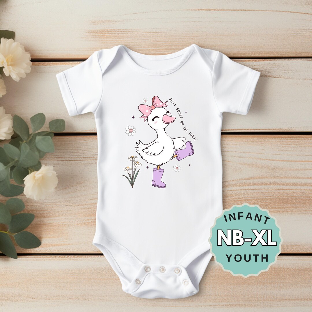 Silly Goose Kids Shirt: Funny Toddler Bodysuit, Playful Birthday Outfit ...