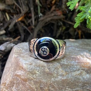 SR68. 8 Ball Ring Unique Edgy High Quality 316L Stainless Steel Ring ...