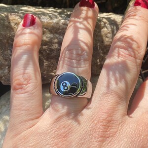 SR68. 8 Ball Ring Unique Edgy High Quality 316L Stainless Steel Ring ...
