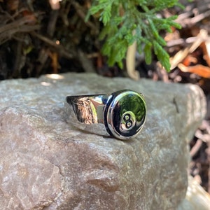 SR68. 8 Ball Ring Unique Edgy High Quality 316L Stainless Steel Ring ...