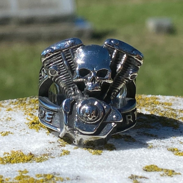Biker Ring - Etsy