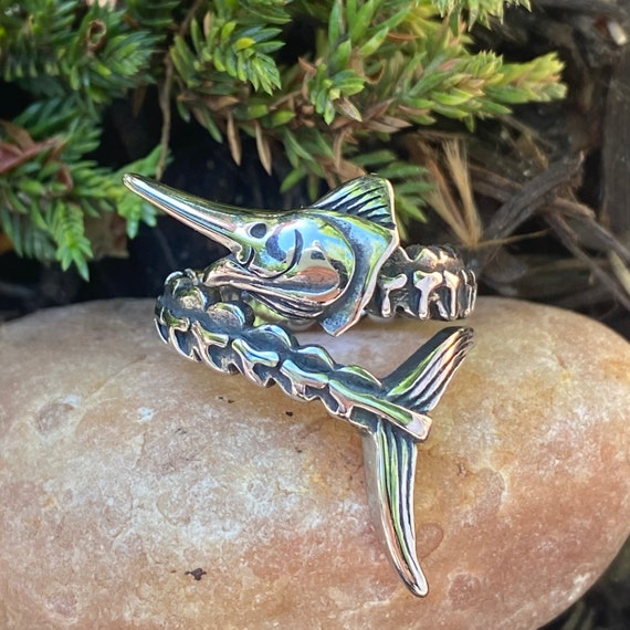 SR71. Marlin Skeleton Sword Fish Ring. Unique High Quality | Etsy