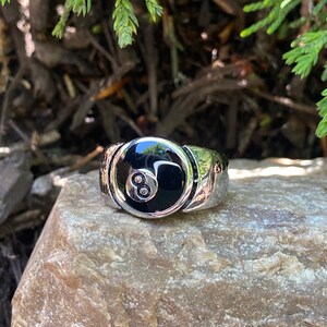 SR68. 8 Ball Ring Unique Edgy High Quality 316L Stainless Steel Ring ...