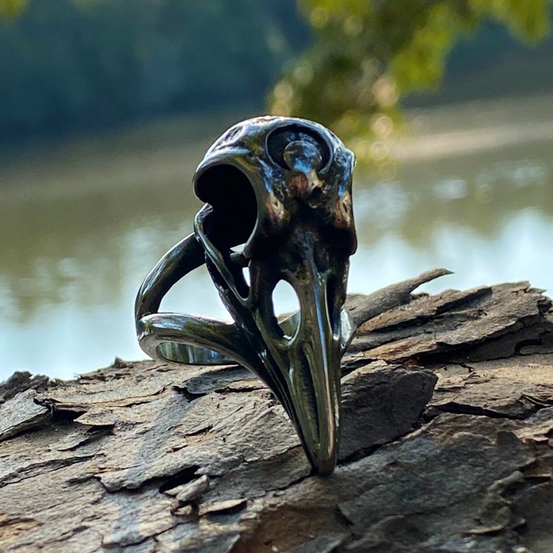 SR22. Raven Crow Bird Skull Ring Unique Quality 316L Stainless - Etsy