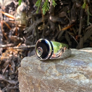 SR68. 8 Ball Ring Unique Edgy High Quality 316L Stainless Steel Ring ...