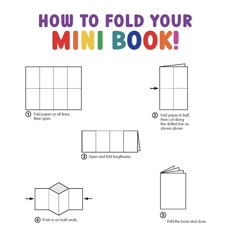 Canticos Birthday Mini Folding Book Printable Personalized Party Favors ...
