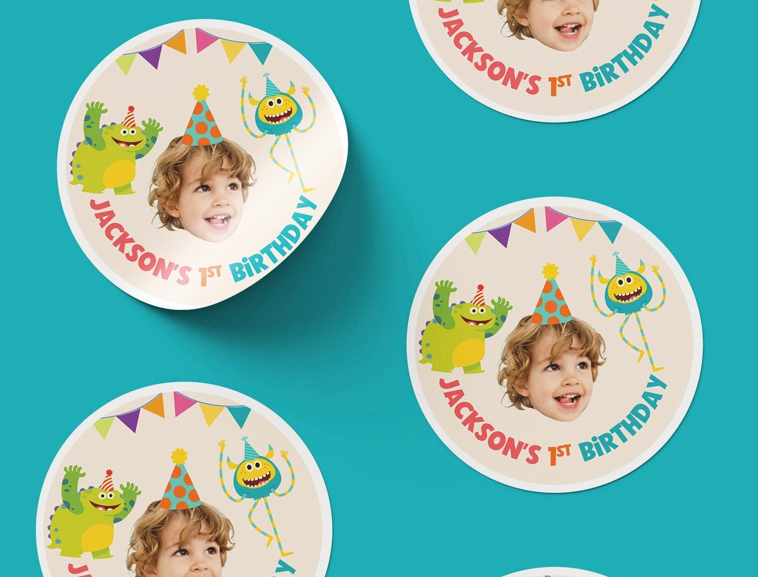Personalized Birthday Stickers: Custom Party Favor Stickers - Etsy