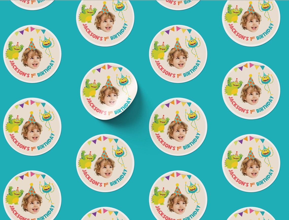 Personalized Birthday Stickers: Custom Party Favor Stickers - Etsy