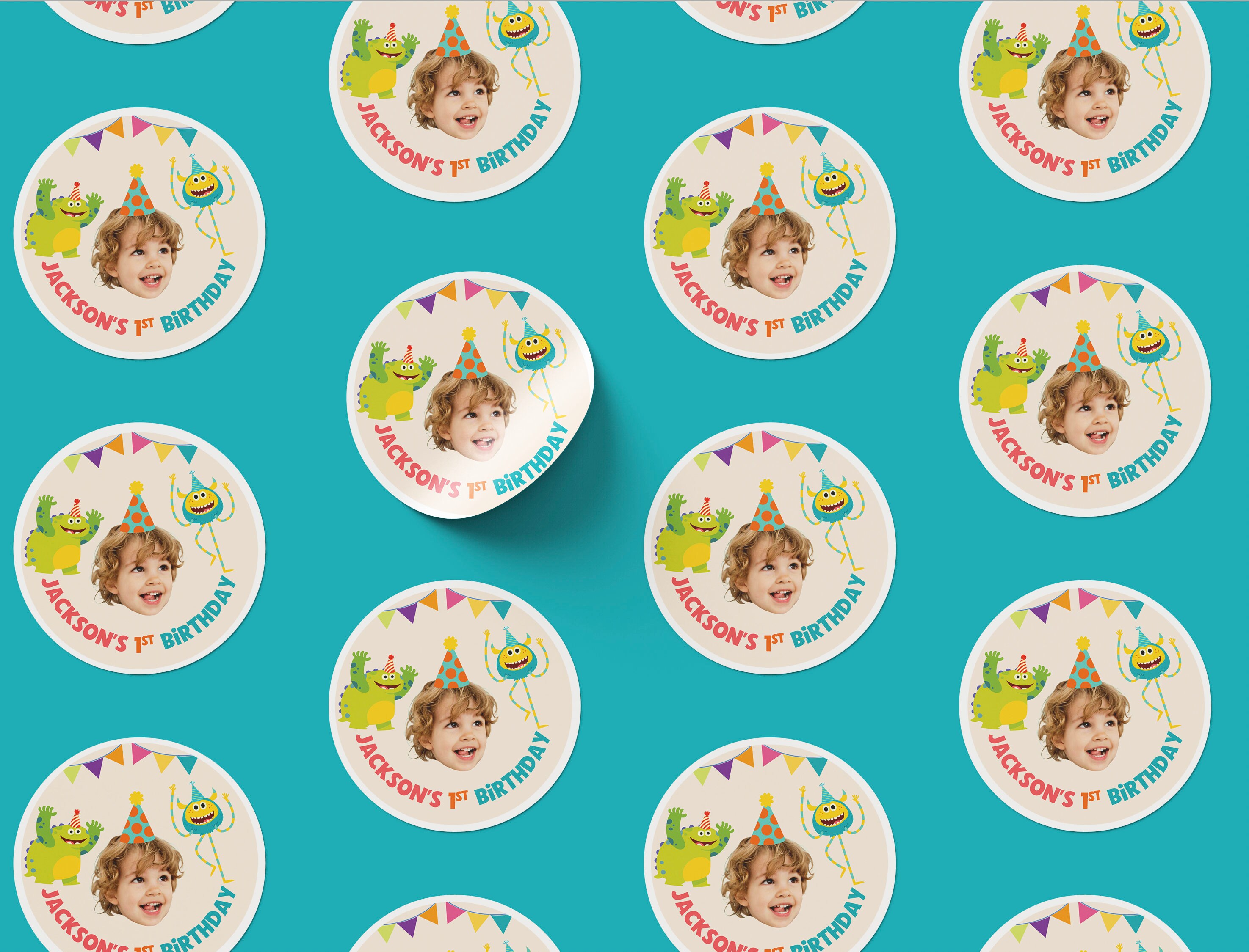 Personalized Birthday Stickers: Custom Party Favor Stickers - Etsy