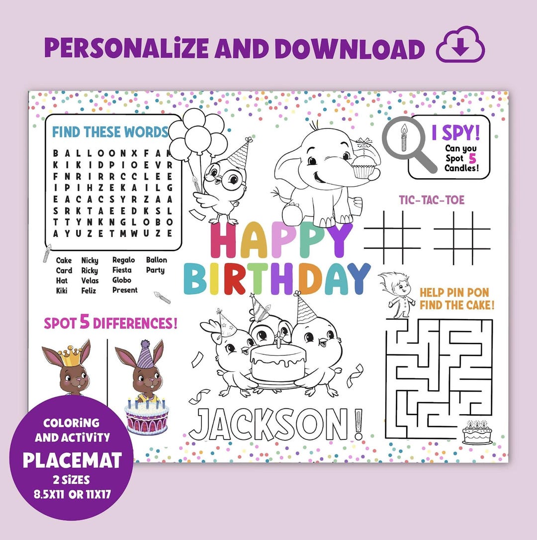 Canticos Personalized Activity Coloring Page | Canticos Birthday Party ...