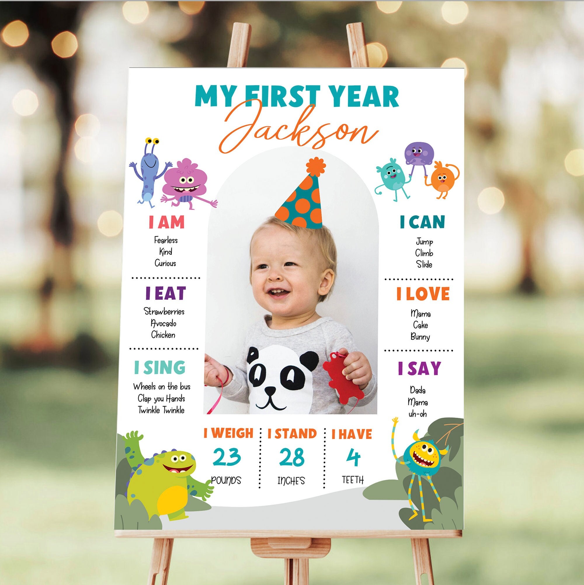 Super Simple Songs First Birthday Milestone Sign, 1st Birthday ...