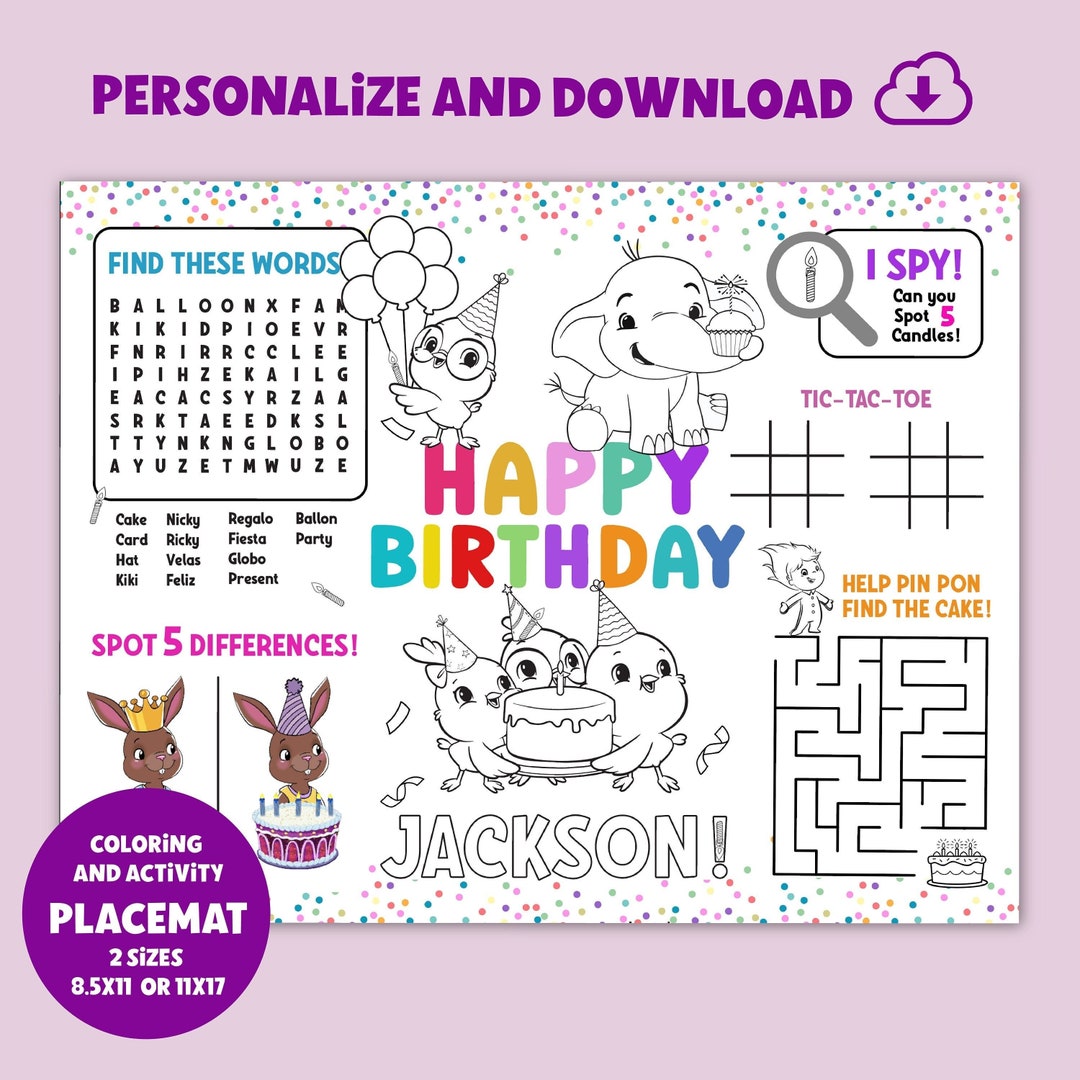 Canticos Personalized Activity Coloring Page Canticos Birthday Party ...