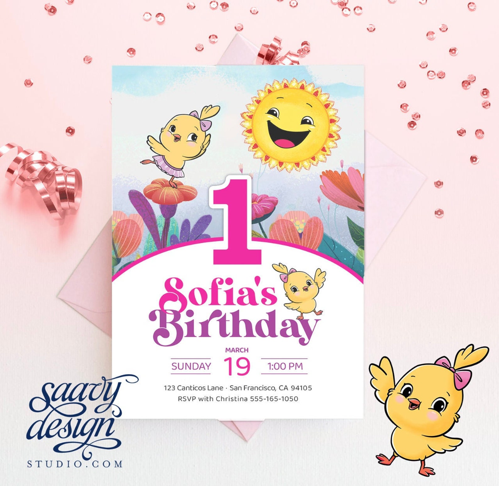 Canticos Invitation, 1st Birthday Digital Invite, Canticos Birthday ...