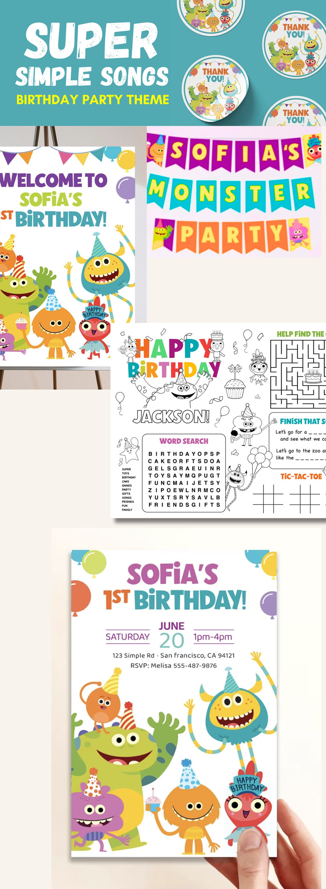 Super Simple Songs Invitation Customized Super Simple Songs Birthday ...