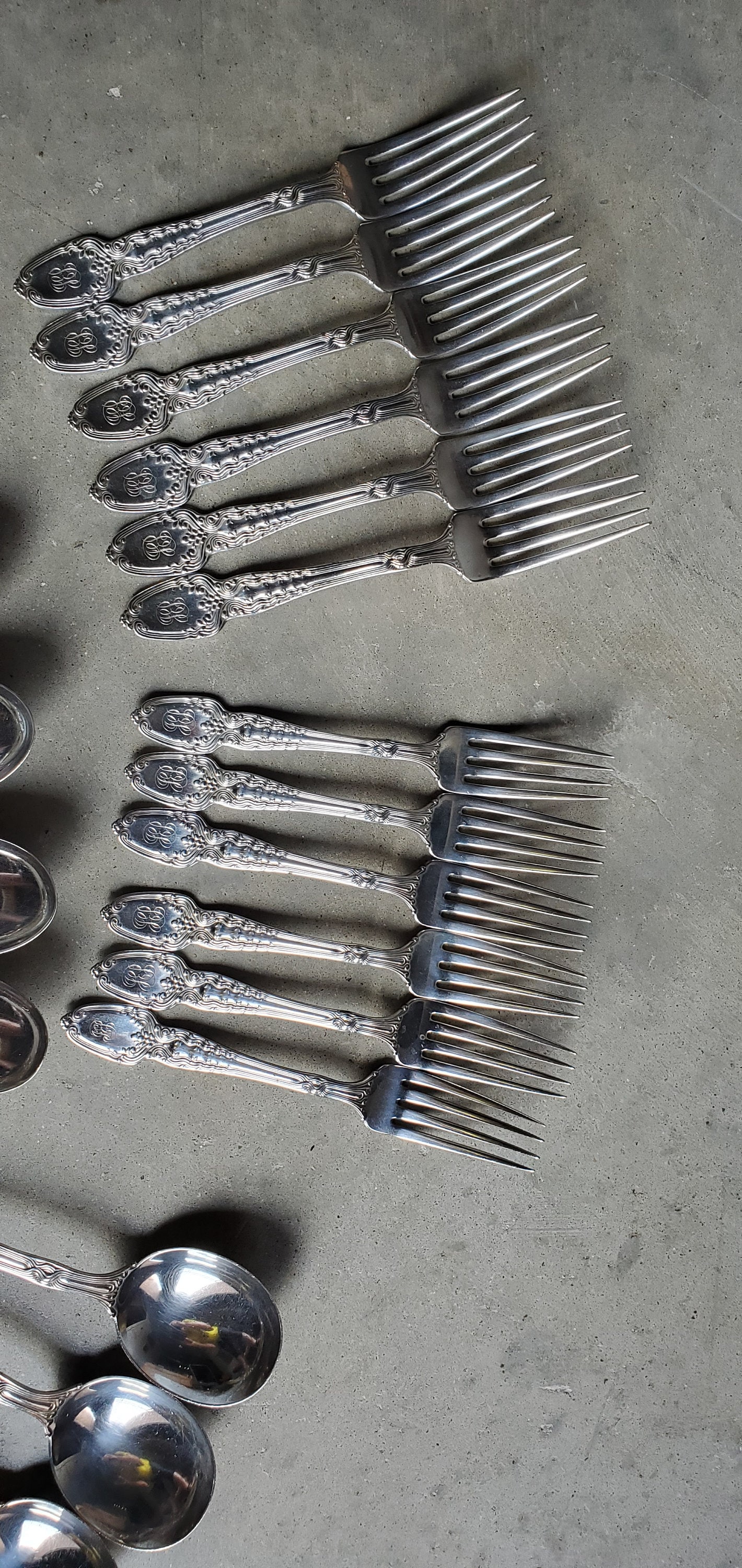 Antique Tiffany & Co. Sterling Silver Flatware, Broom Corn Pattern ...