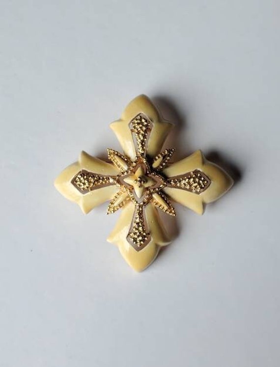 Antique Medieval Heraldic Patonce Cross Pendant with … - Gem