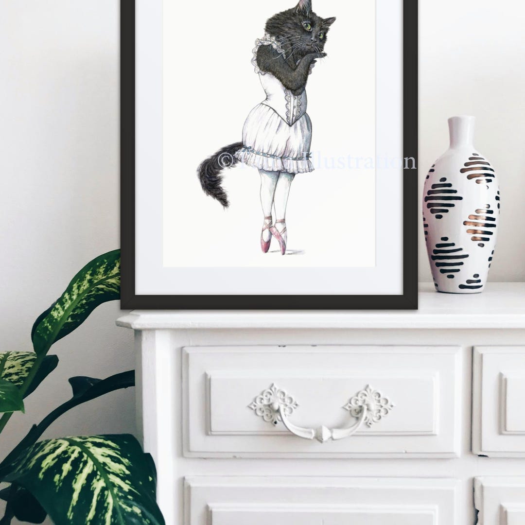 Miss Anna Pavlova the Ballerina Cat Art Prints＊illustration＊art Gift ...