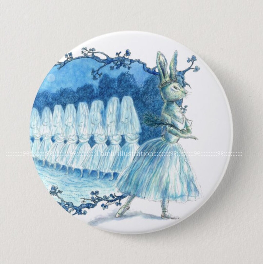 Giselle Ballet Bunny Buttons (set of 2) ＊merde Gift＊theatre Gift＊for ...