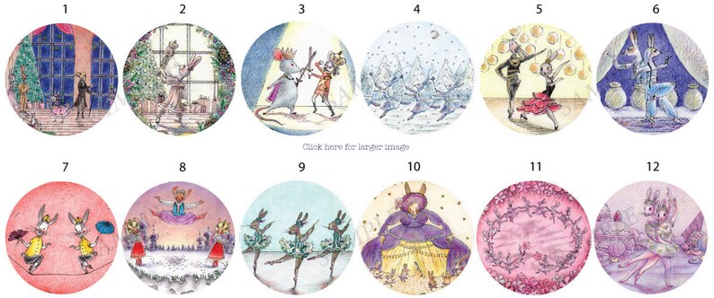 Nutcracker Ballet Bunnies Buttons (set of 2) ＊merde Gift＊theatre Gift ...