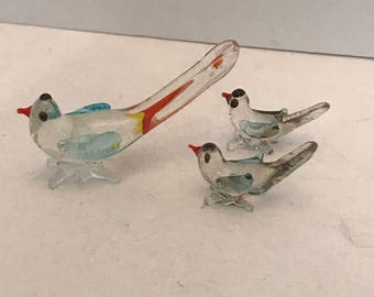 Blown glass bird | Etsy