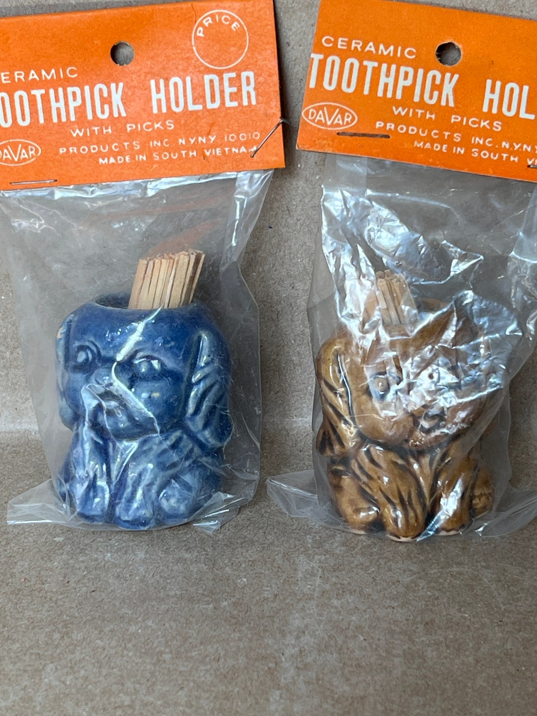 Vintage Ceramic Animal Toothpick Holder: South Vietnam Dime Store Decor ...