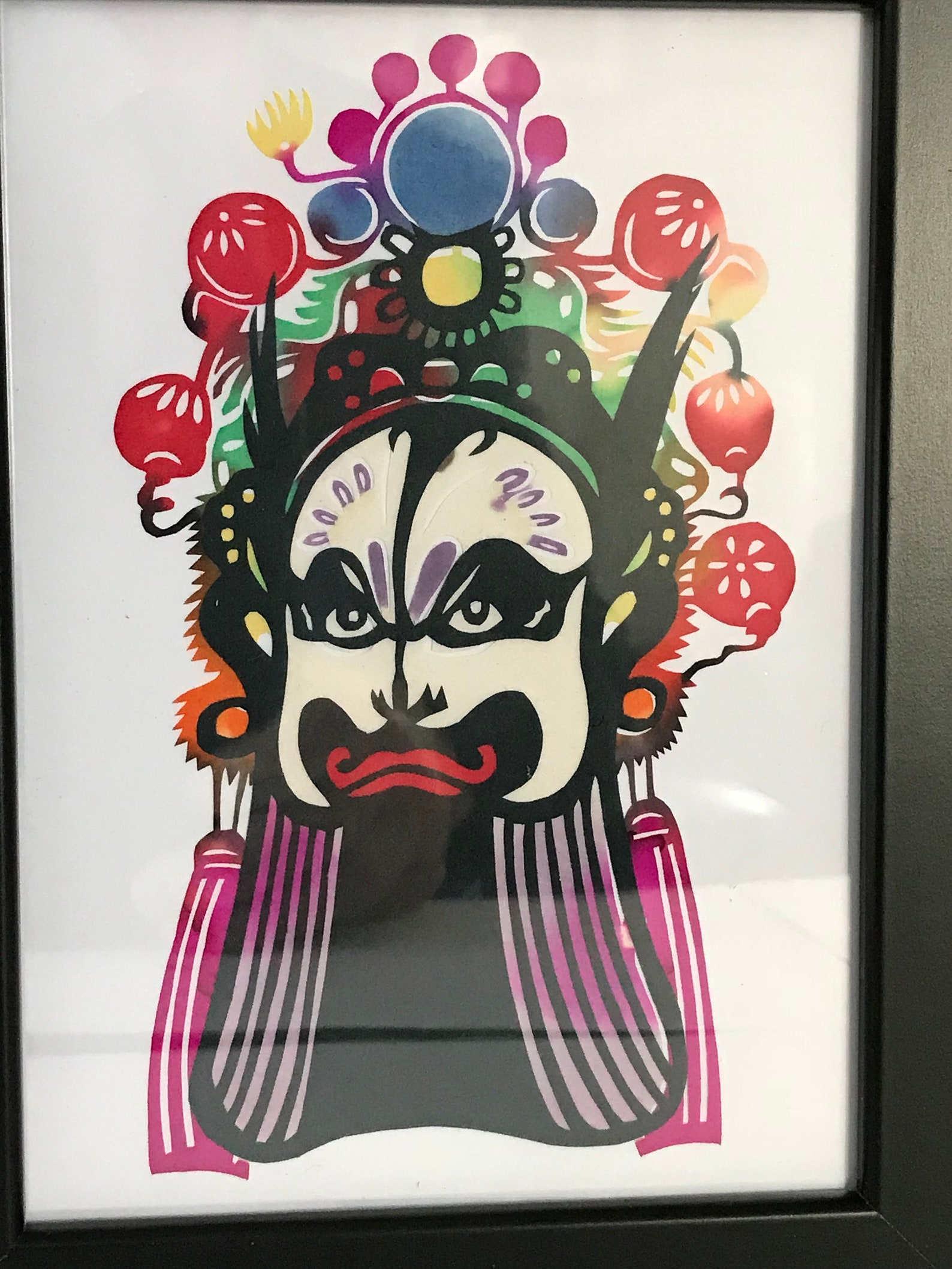 Vintage handcrafted Chinese paper-cutouts Framed 5 x 7 | Etsy