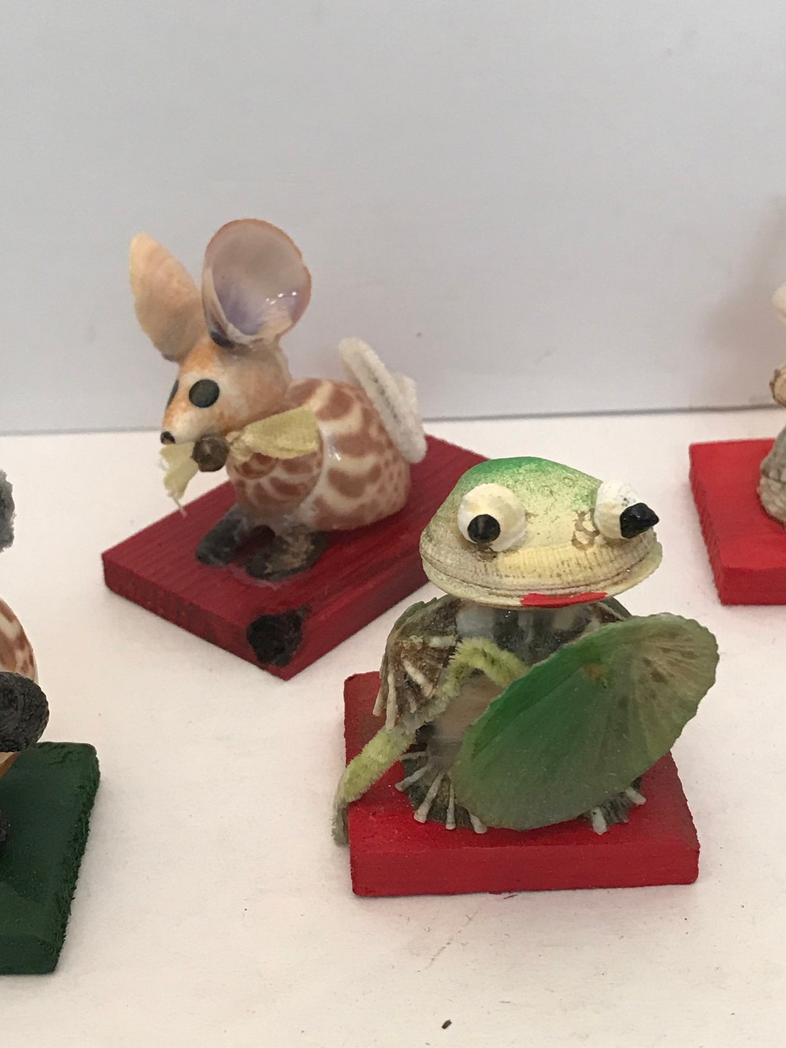 Vintage Set of 5 Handmade Japanese Shell Creatures Nos - Etsy